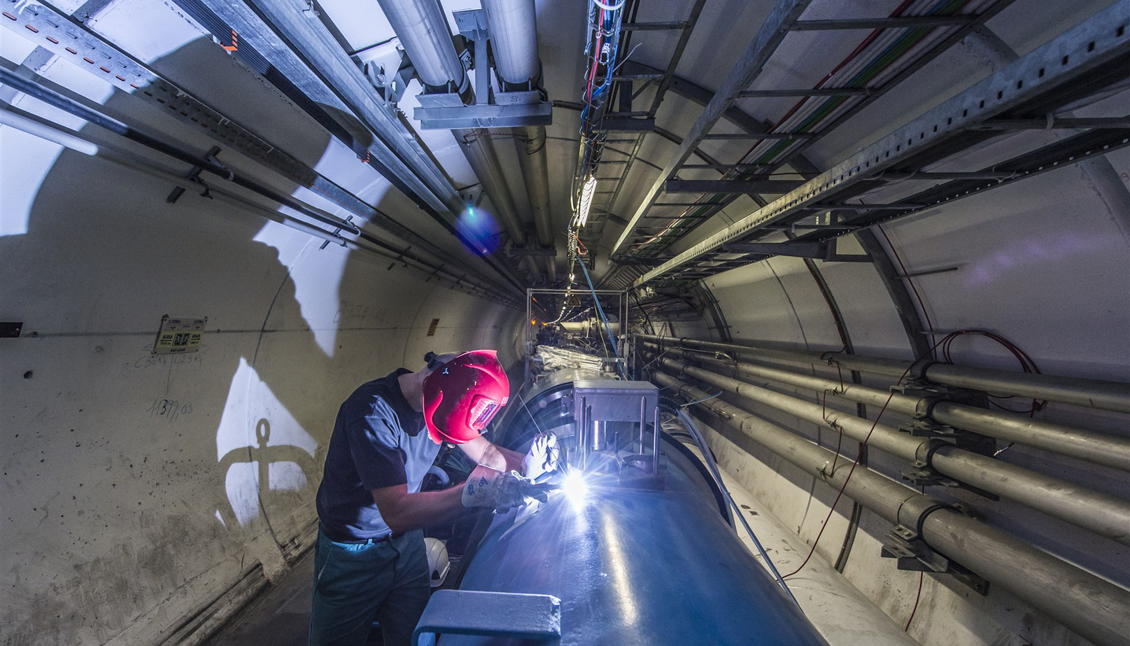 Photo: LHC welding | symmetry magazine
